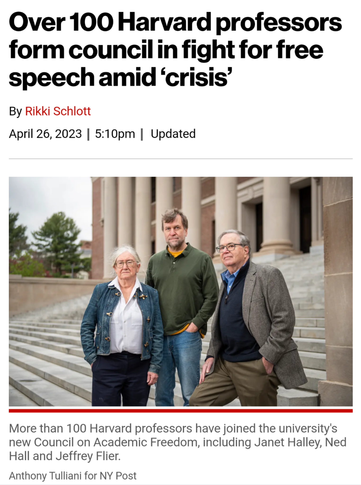 Harvard Professors Take Stand for Free Speech. - LRC Blog