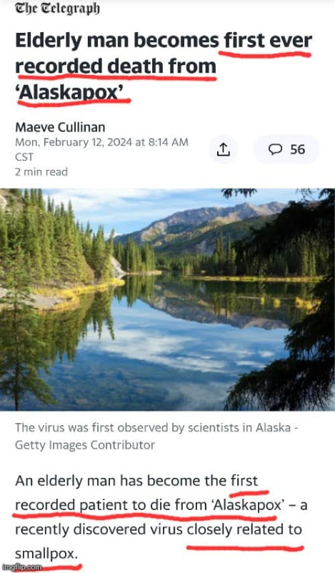 First *EVER* Death From ... AlaskaPox !?! The Latest Fear Porn - LRC Blog